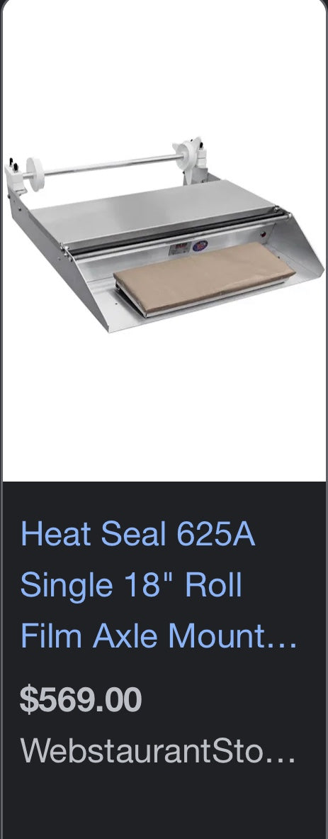 $400ea. / Heat Seal Meat Wrapping Station / Great Condition / Restaura ...