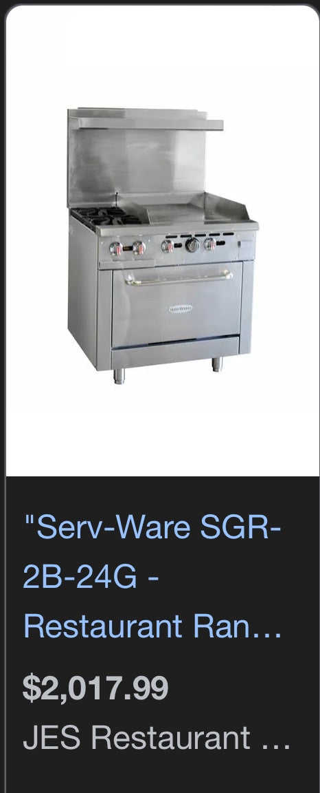 $2200 / Serv-Ware 2 Burner w/ Flatgrill and Deep Fryer Combo / Compact ...